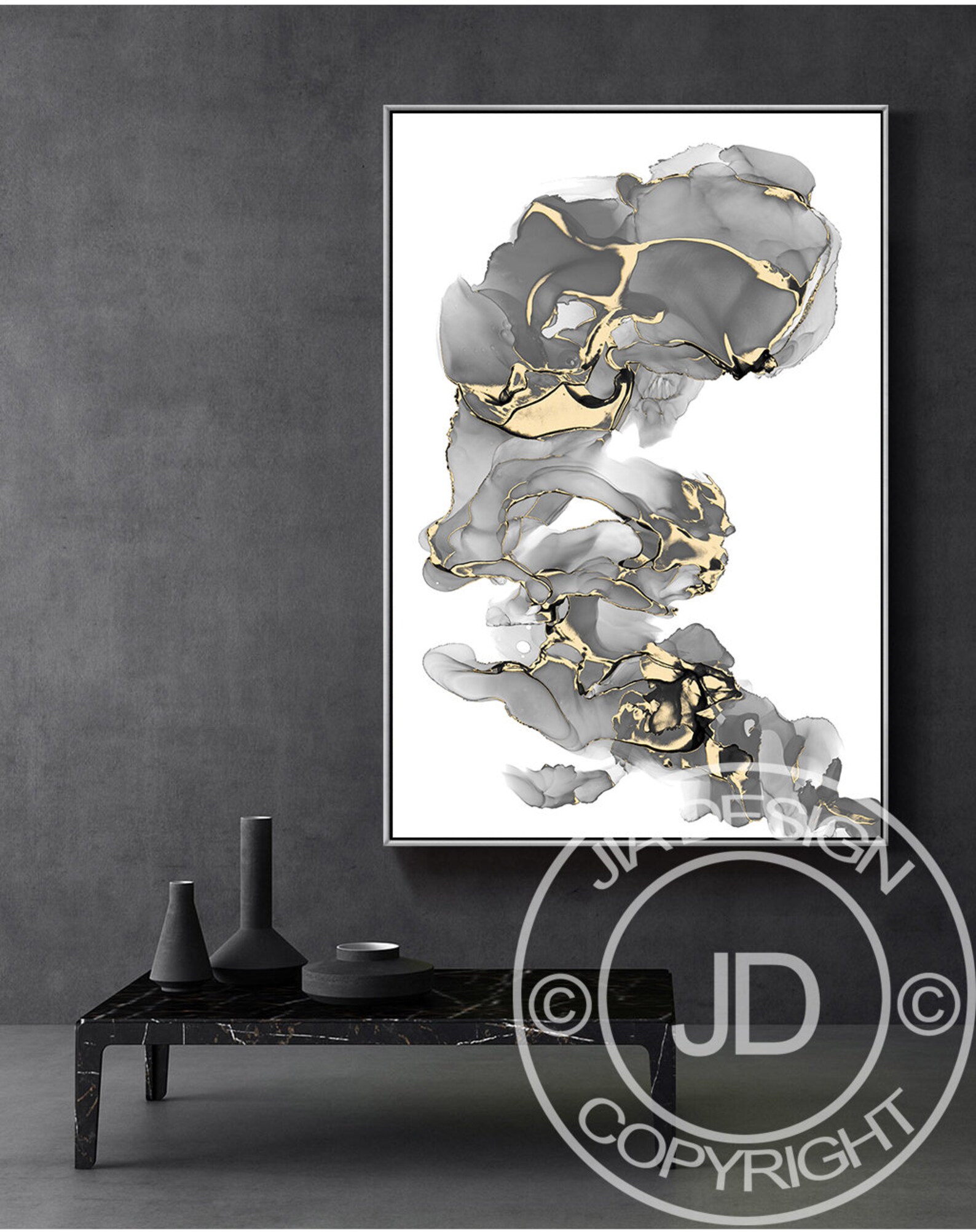 Abstract Luxury Fluid Art Painting, Alcohol Ink Technique Background ...