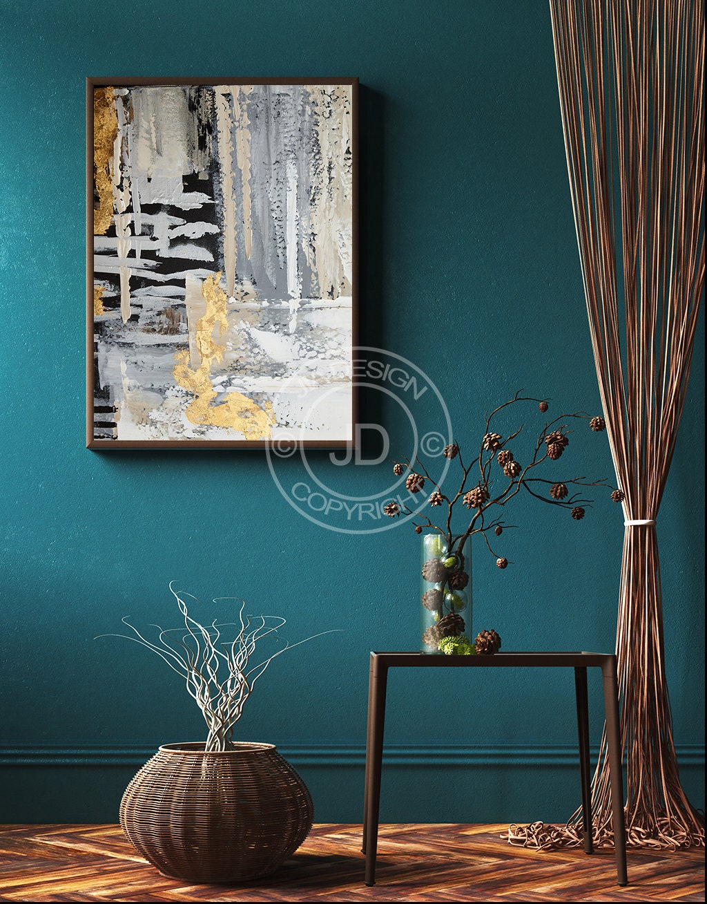 Abstract Transitional Artwork, Oil Painting , Interplay of Strokes in a ...