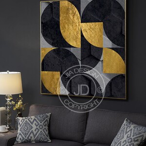 Abstract Geometric Pattern, Metal Poster Printable, Luxury Square Print ...