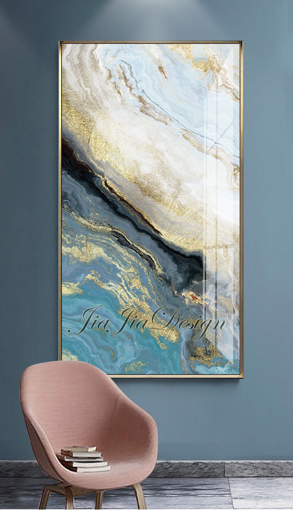 Alcohol Ink Wall Art Printable Modern Orange Abstract Gold - Etsy