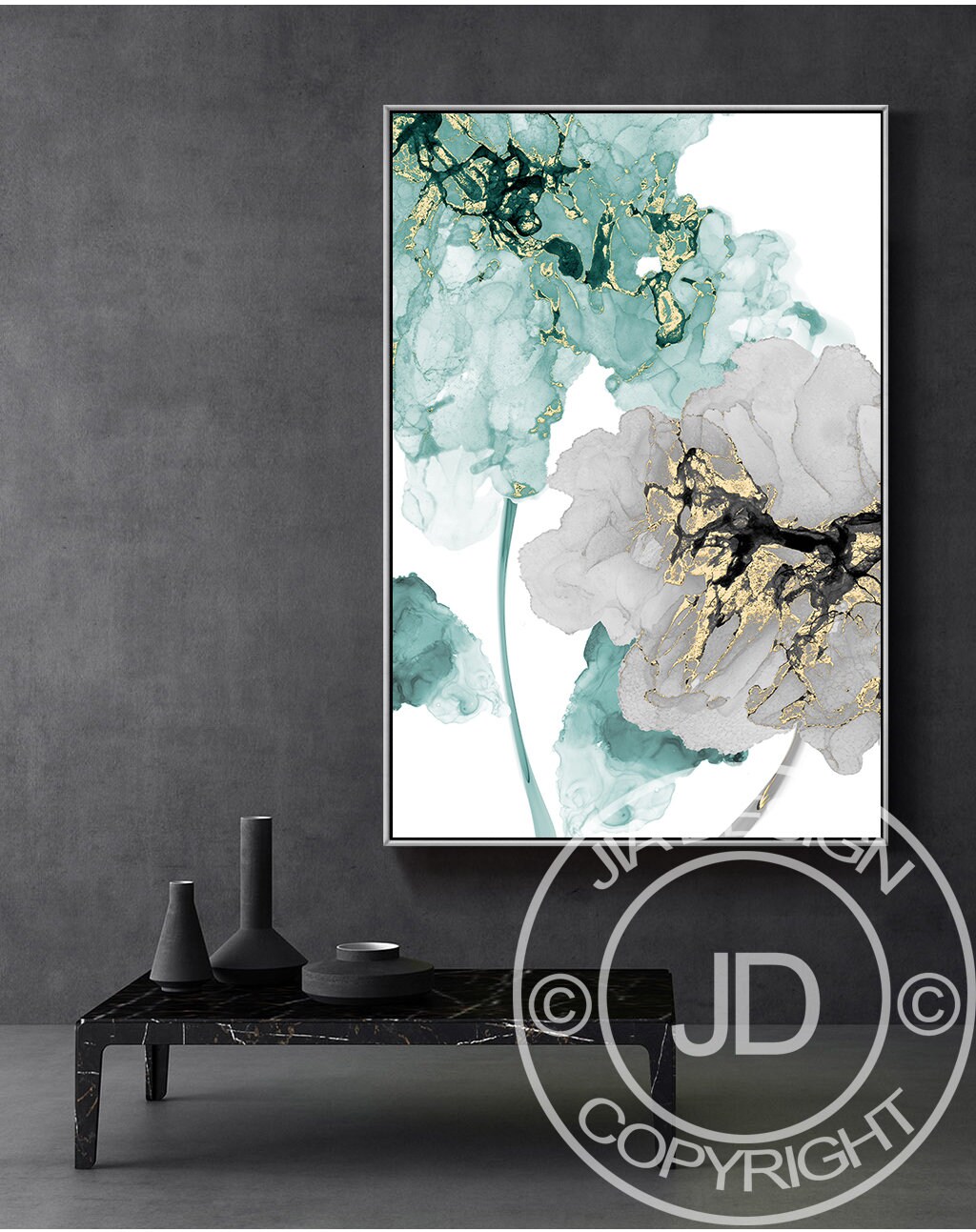 Luxury Abstract Gold Fluid Art Painting Alcohol Ink - Etsy