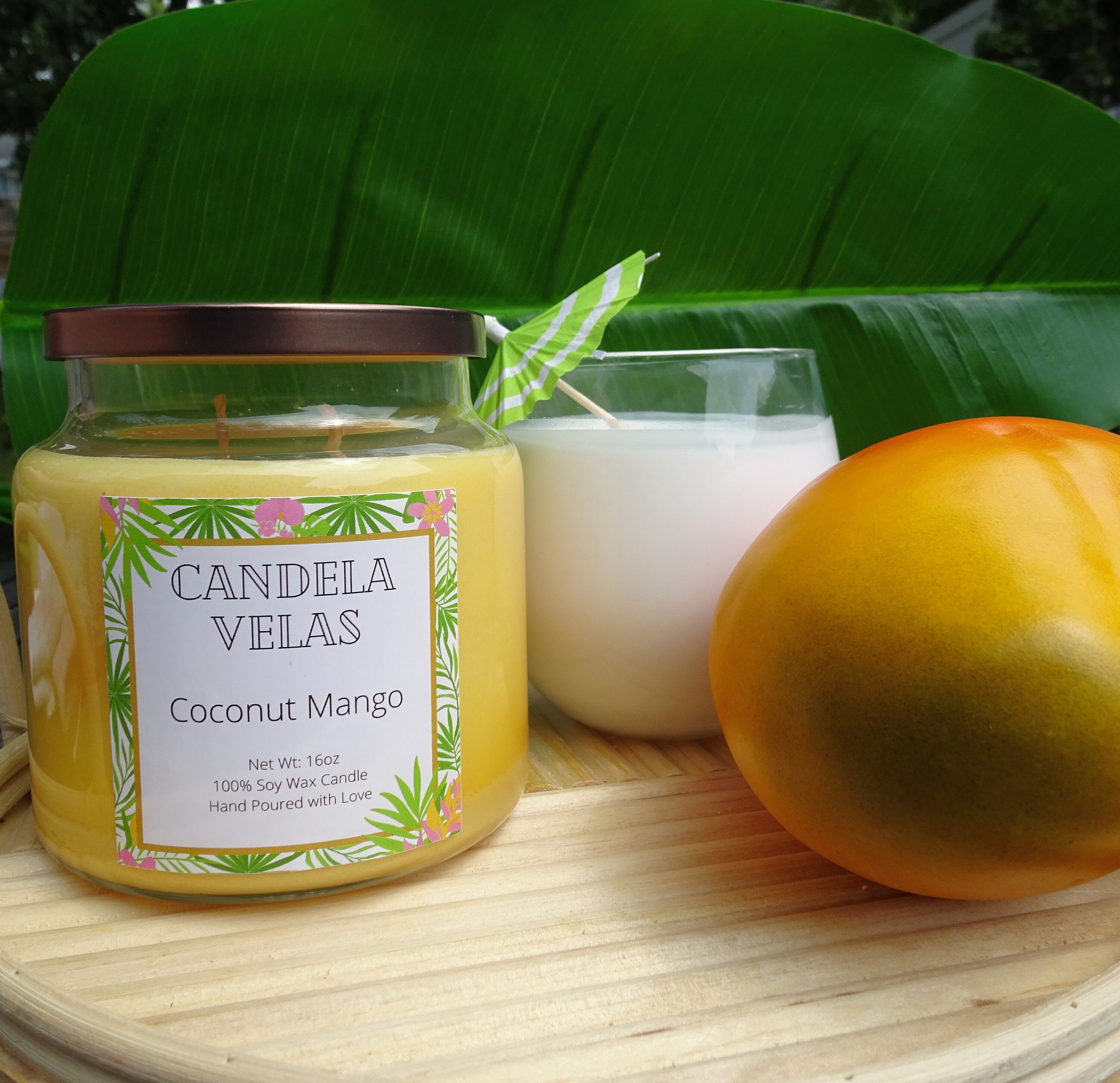 Coconut Mango Scented Candle Soy Candle Hand Made Candle | Etsy