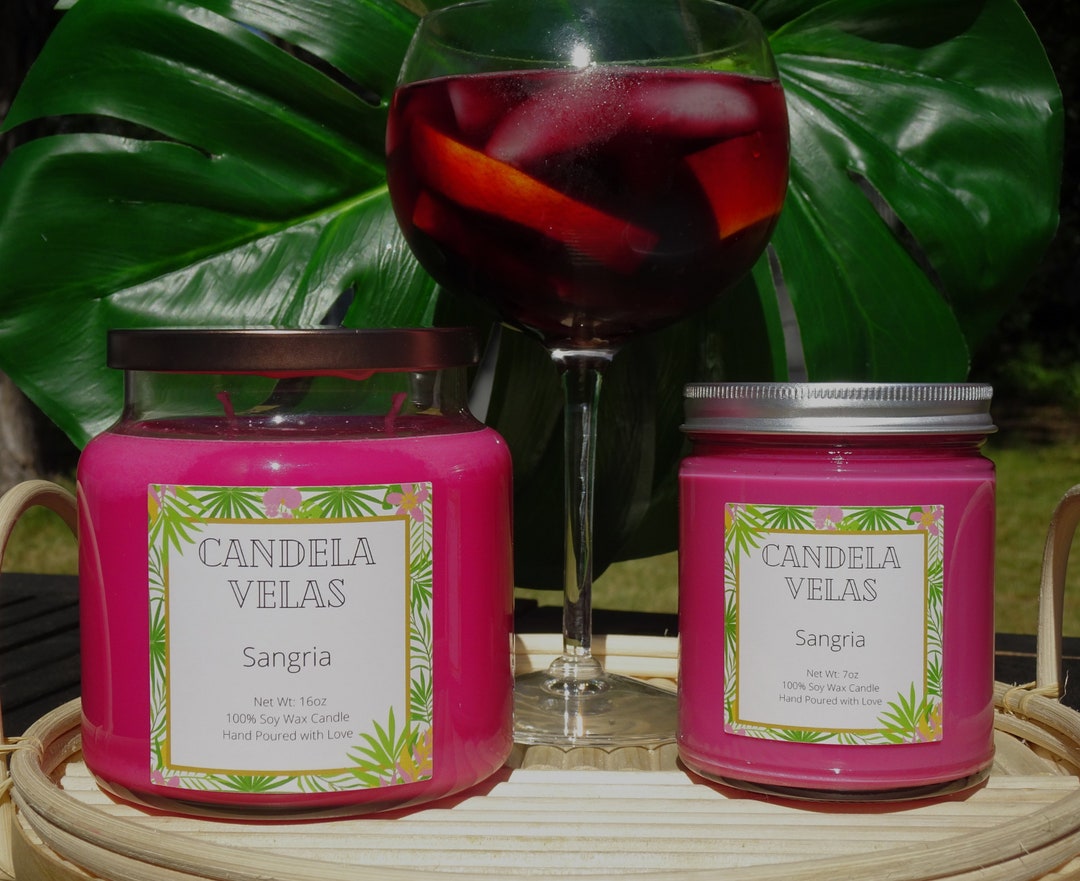Sangria Scented Soy Candle | Soy Candle | Hand Made Candle | Wine ...