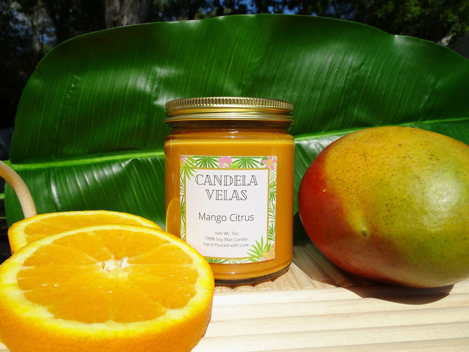 Mango Citrus Scented Candle Soy Candle Hand Made Candle - Etsy UK