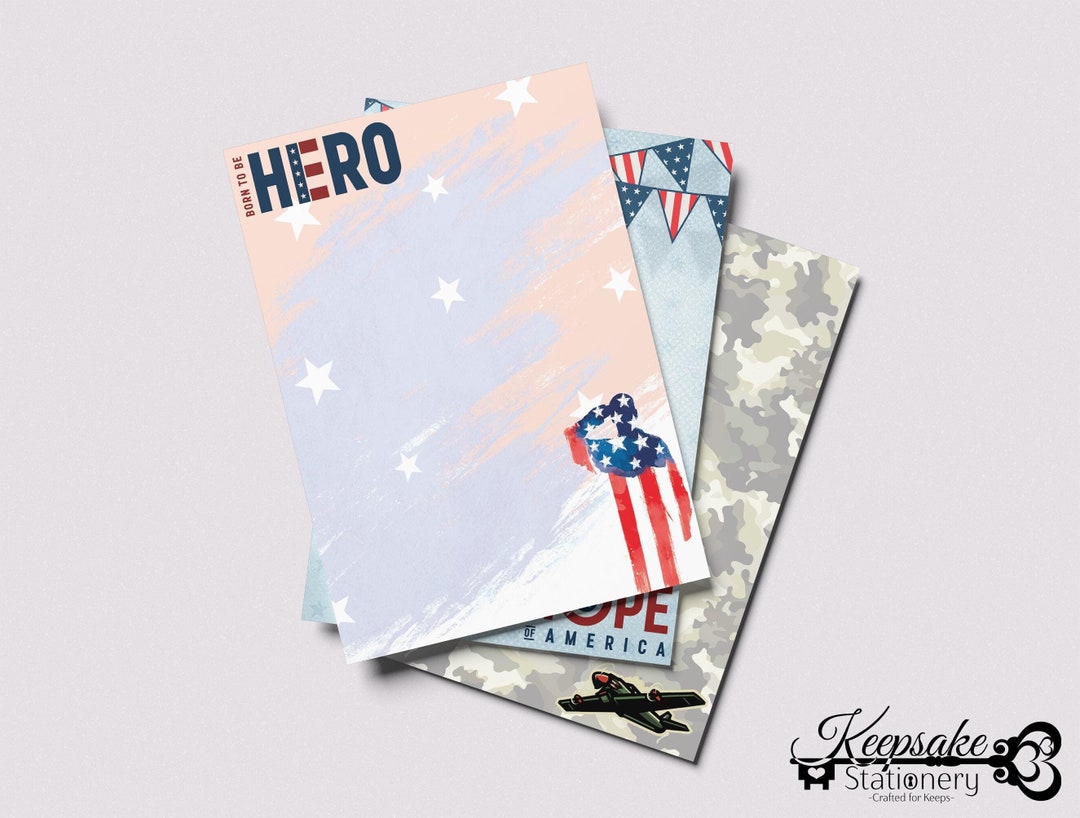 Airforce Military Themed Letterhead Stationery Set High Quality Digital ...