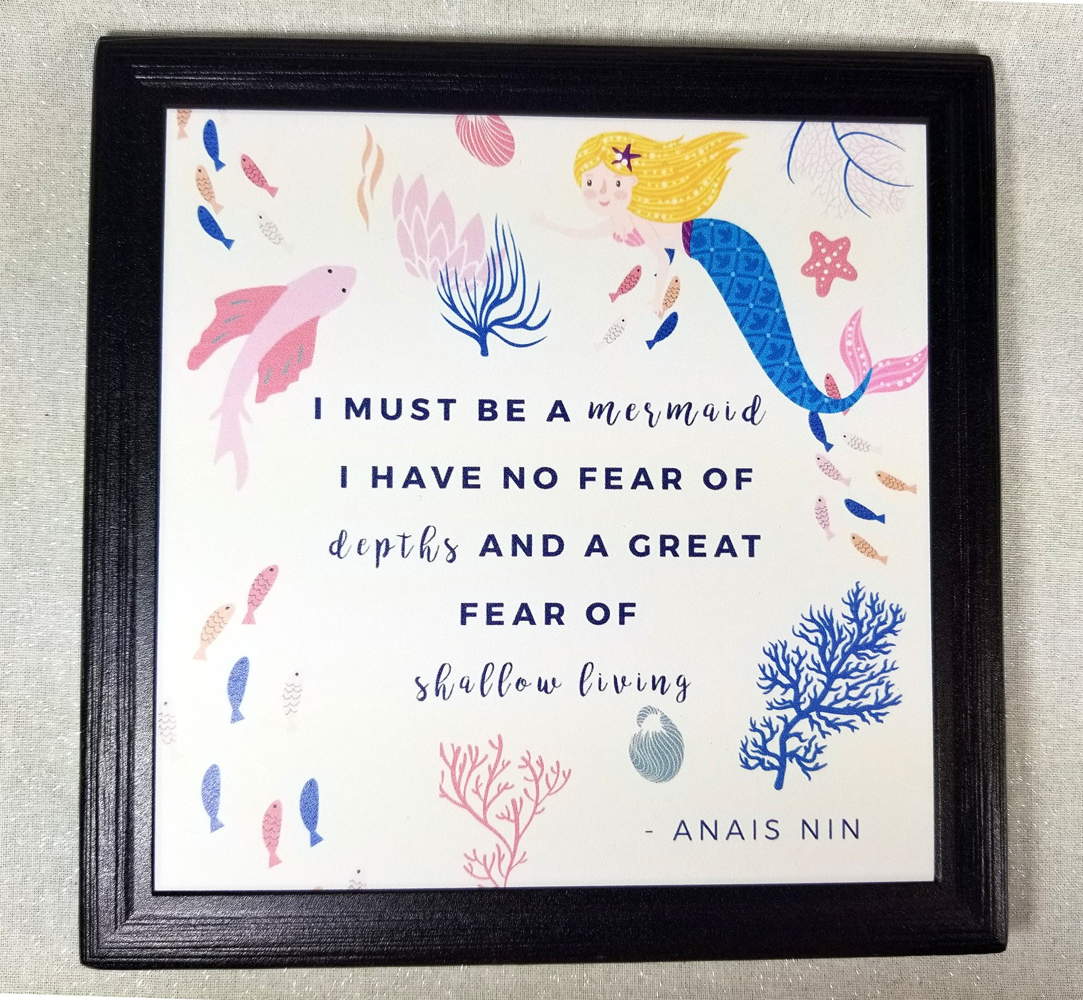 No Fear of Depths Ceramic Sign With Wall-mount and Stand - Etsy