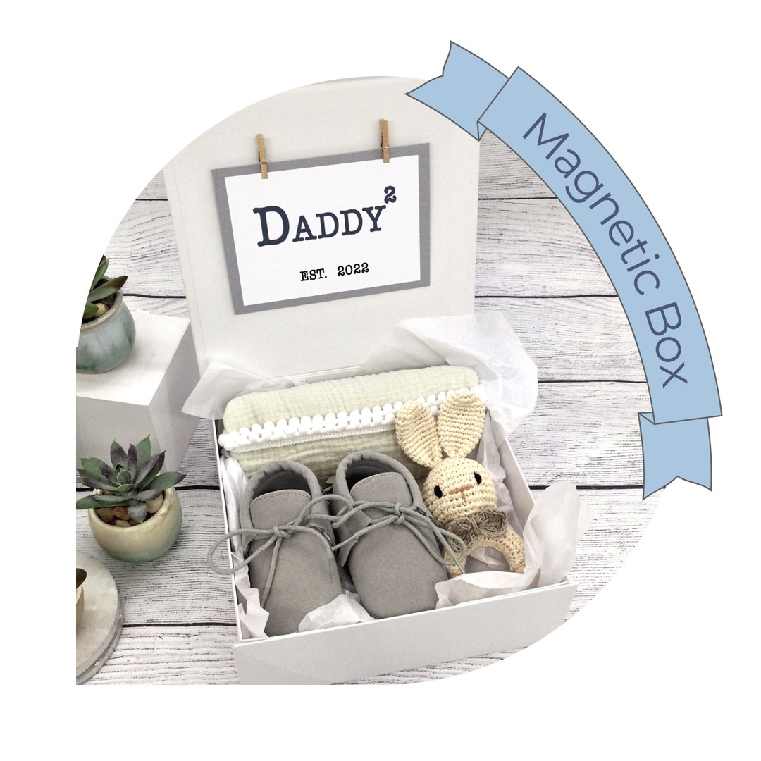 Dad Again, Second Time Dad Reveal, Gift Box, Pregnancy Announcement to ...