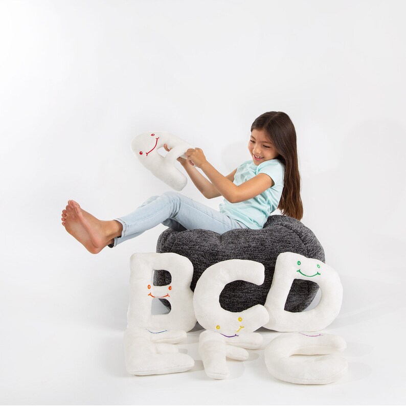 Alphapals Creamy Cream Set - Plush Large Alphabet in a Structured Bean ...