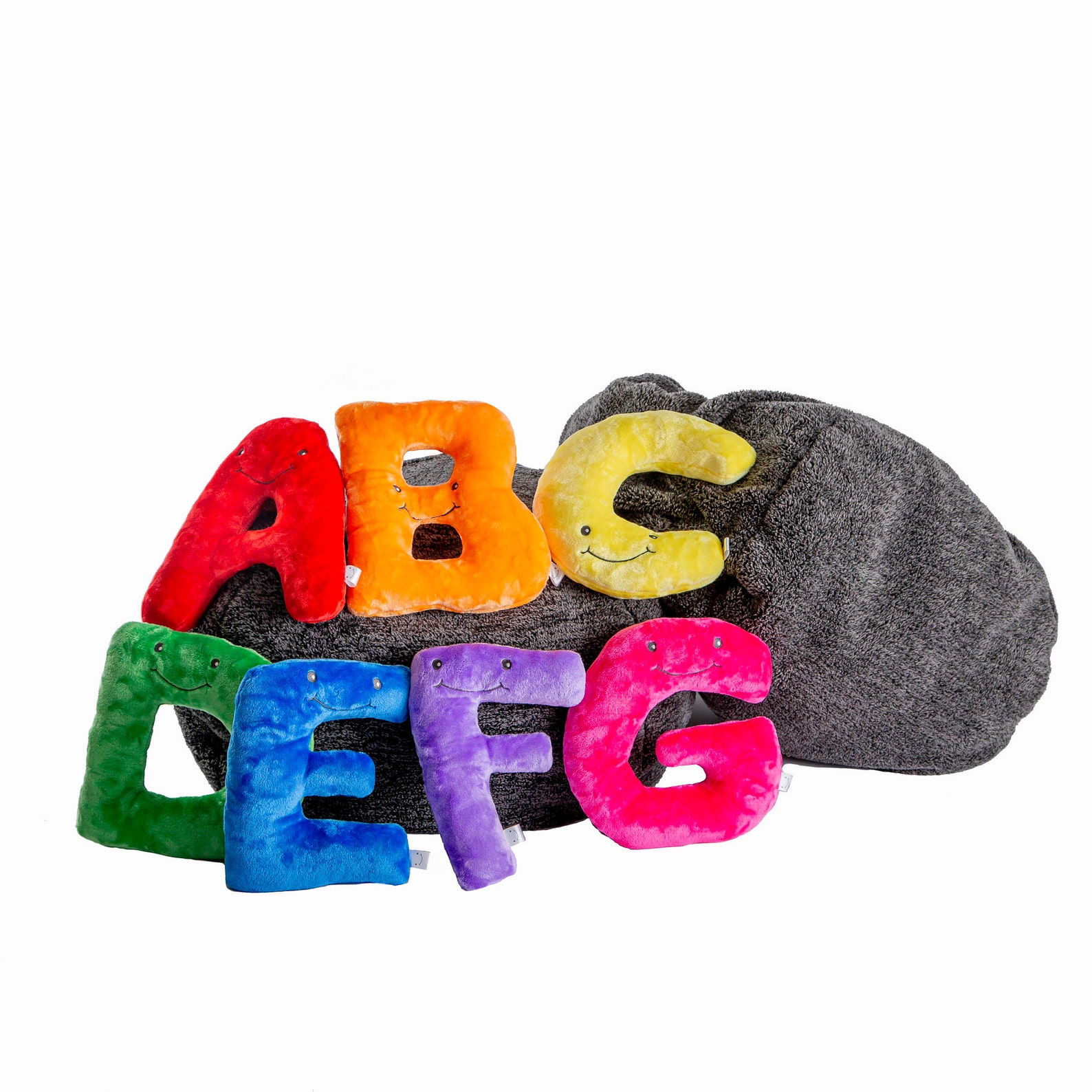 Alphapals Rainbow Set- Plush Large Alphabet in a Structured Bean Bag ...