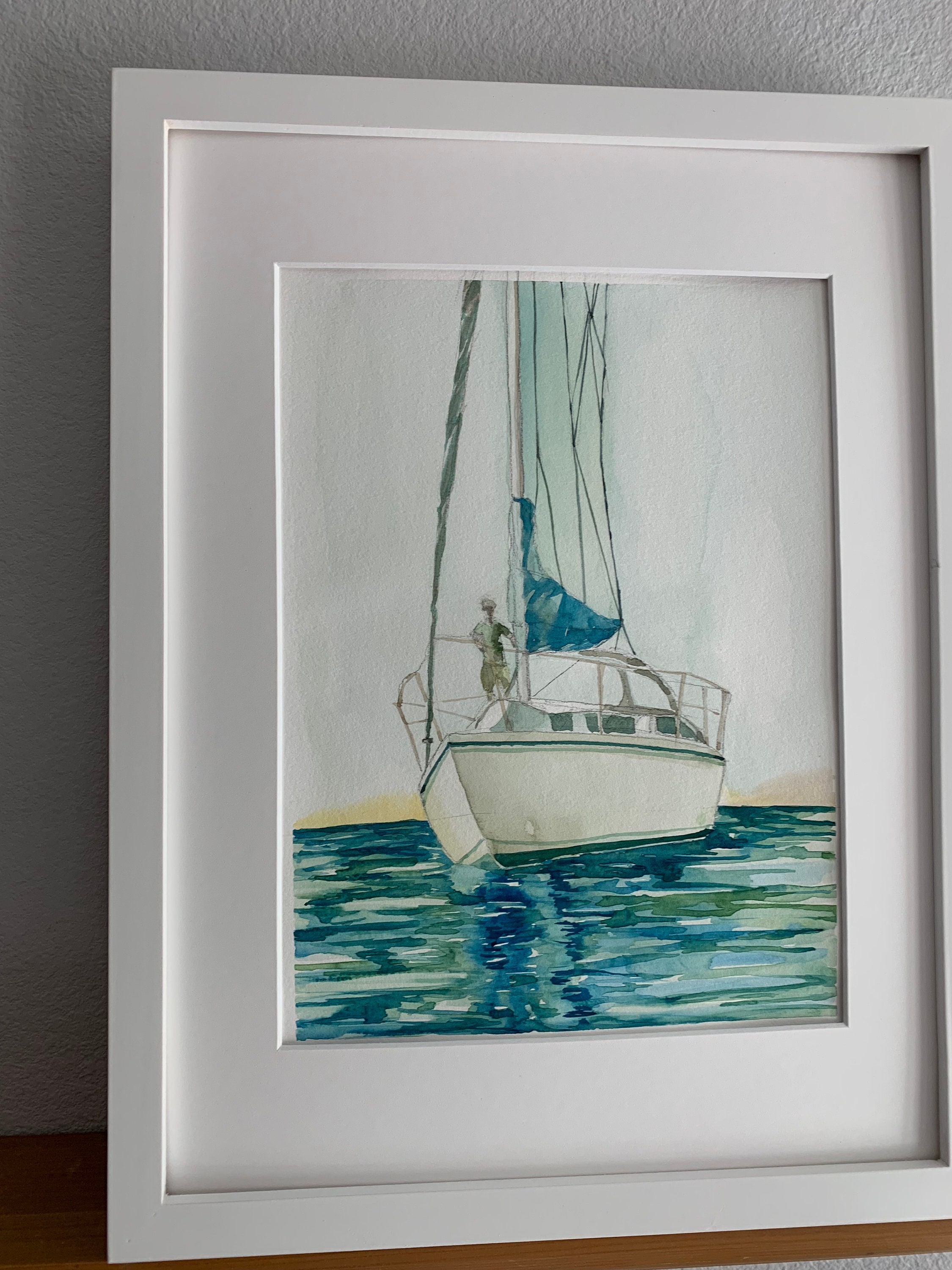 Blue Wind - Coastal Ocean Scenery, Original Hand Painted Artwork Only 1 ...