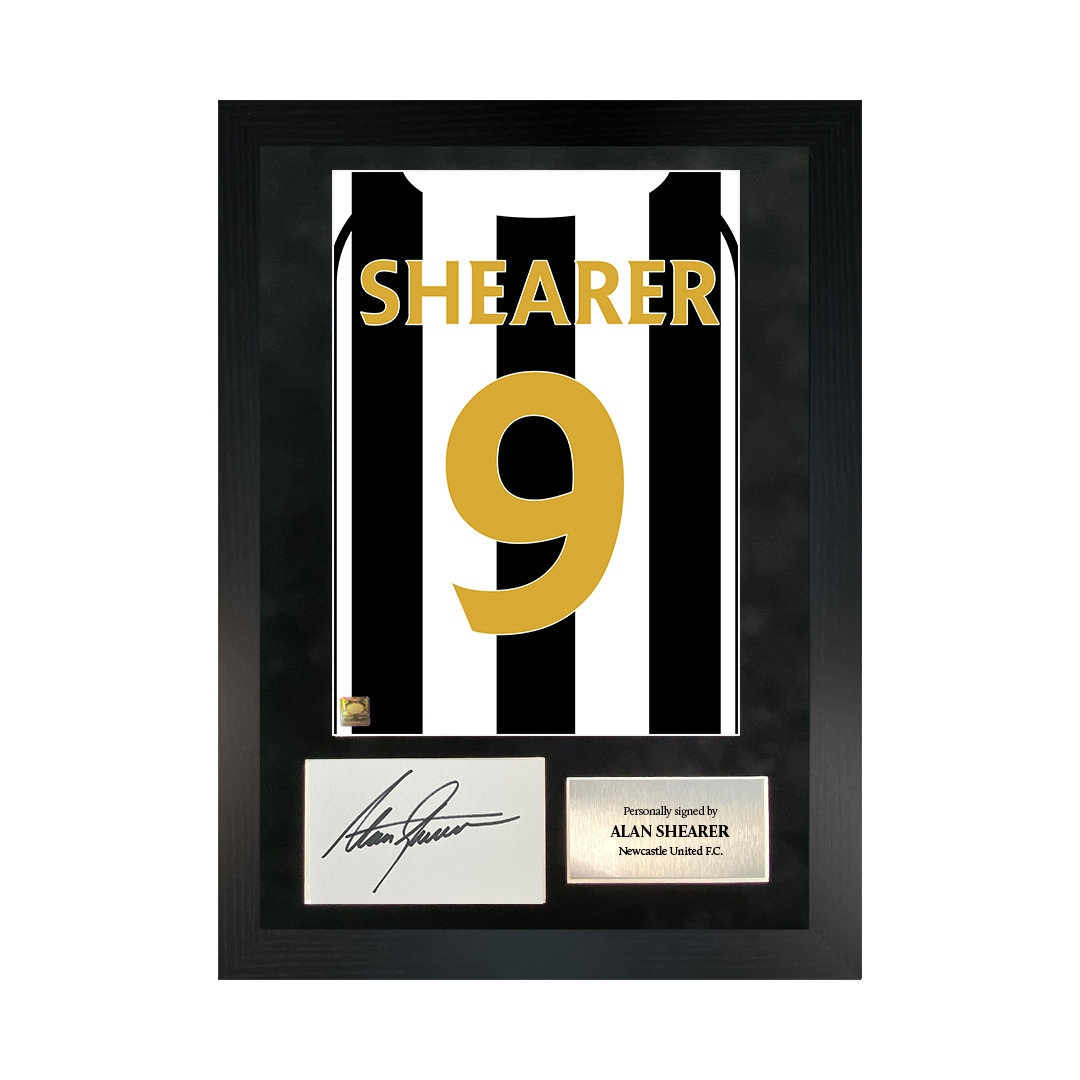 Alan Shearer | Hand-signed Shirt Back Poster Frame W/ COA - Etsy UK