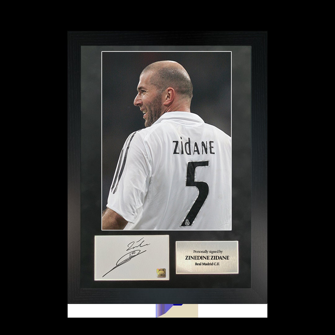 Zinedine Zidane A3 Hand-signed Photo Frame W/ COA - Etsy