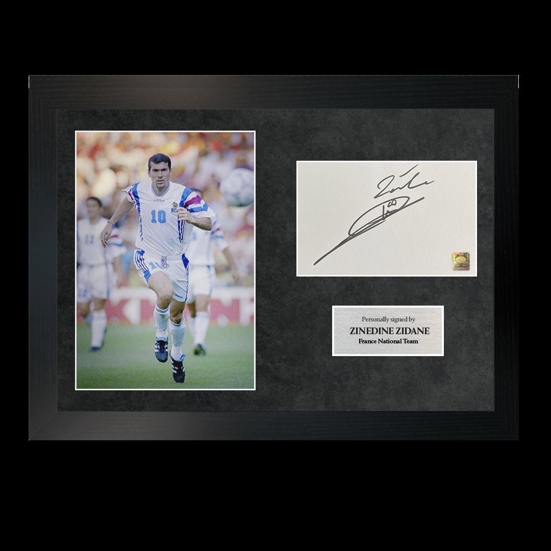 Zinedine Zidane A4 Hand-signed Photo Frame W/ COA - Etsy