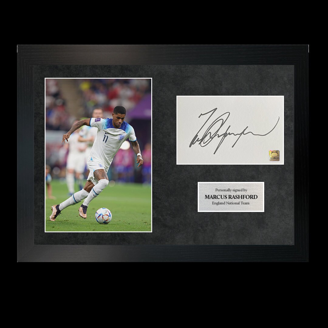 Marcus Rashford A4 Hand-signed Photo Frame W/ COA - Etsy