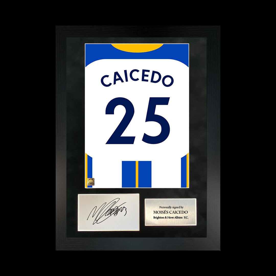 Moisés Caicedo | Hand-signed Shirt Back Poster Frame W/ COA - Etsy