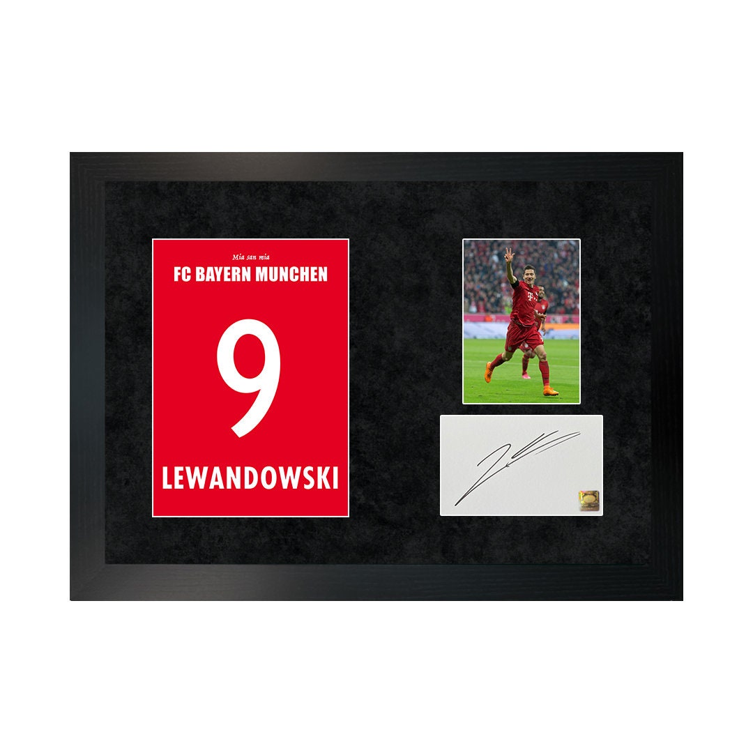 Robert Lewandowski | A3 Hand-signed Photo & Poster Frame W/ COA - Etsy