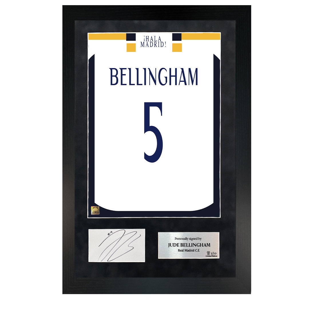 Jude Bellingham | Hand-signed 23/24 Shirt Back Poster Frame W/ COA ...