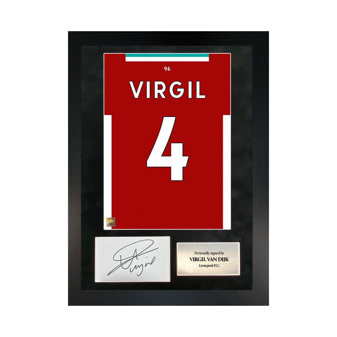 Virgil Van Dijk | Hand-signed Shirt Back Poster Frame W/ COA - Etsy