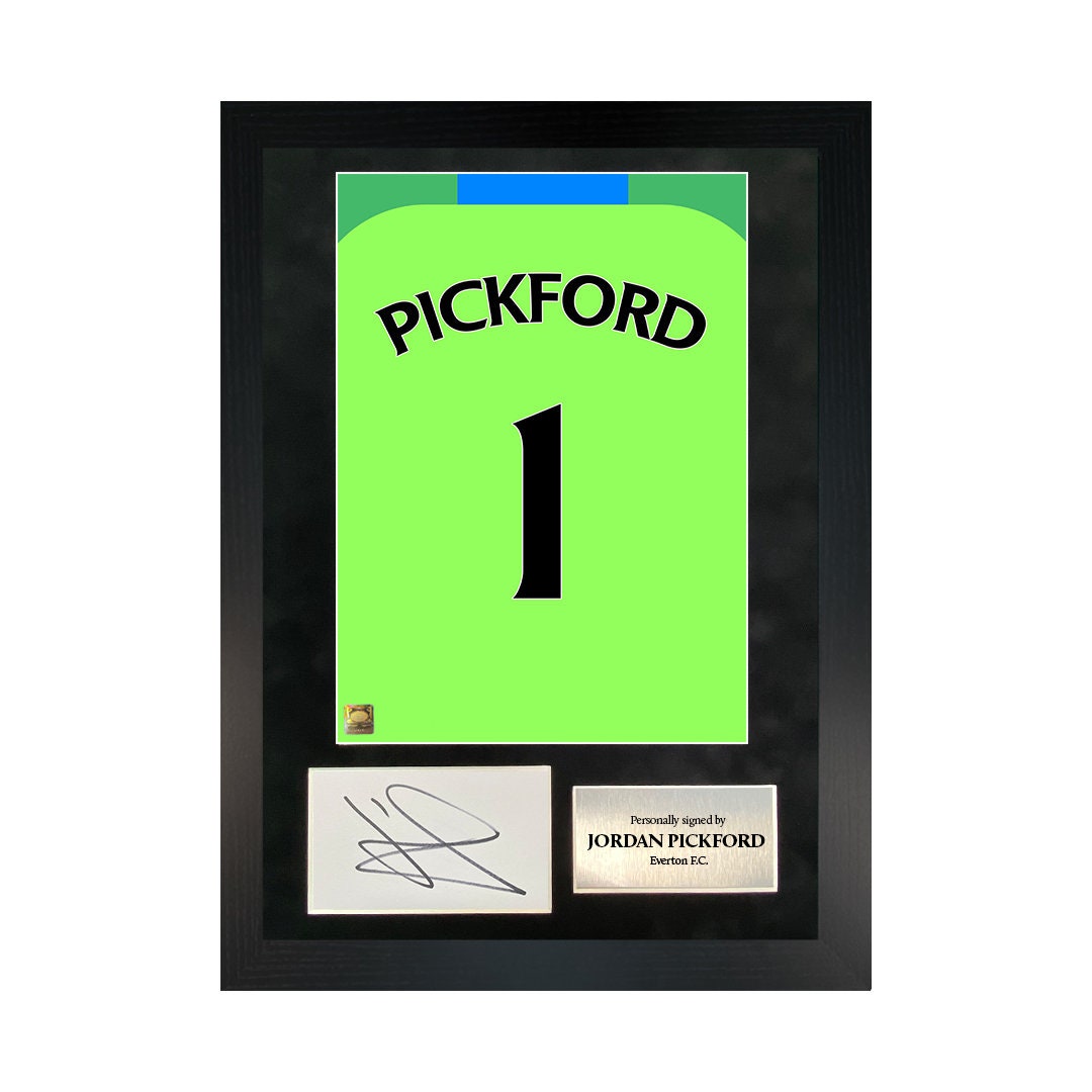 Jordan Pickford | Hand-signed Shirt Back Poster Frame W/ COA - Etsy