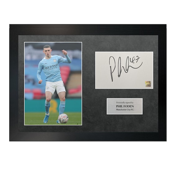 Phil Foden A4 Hand-signed Photo Frame W/ COA - Etsy
