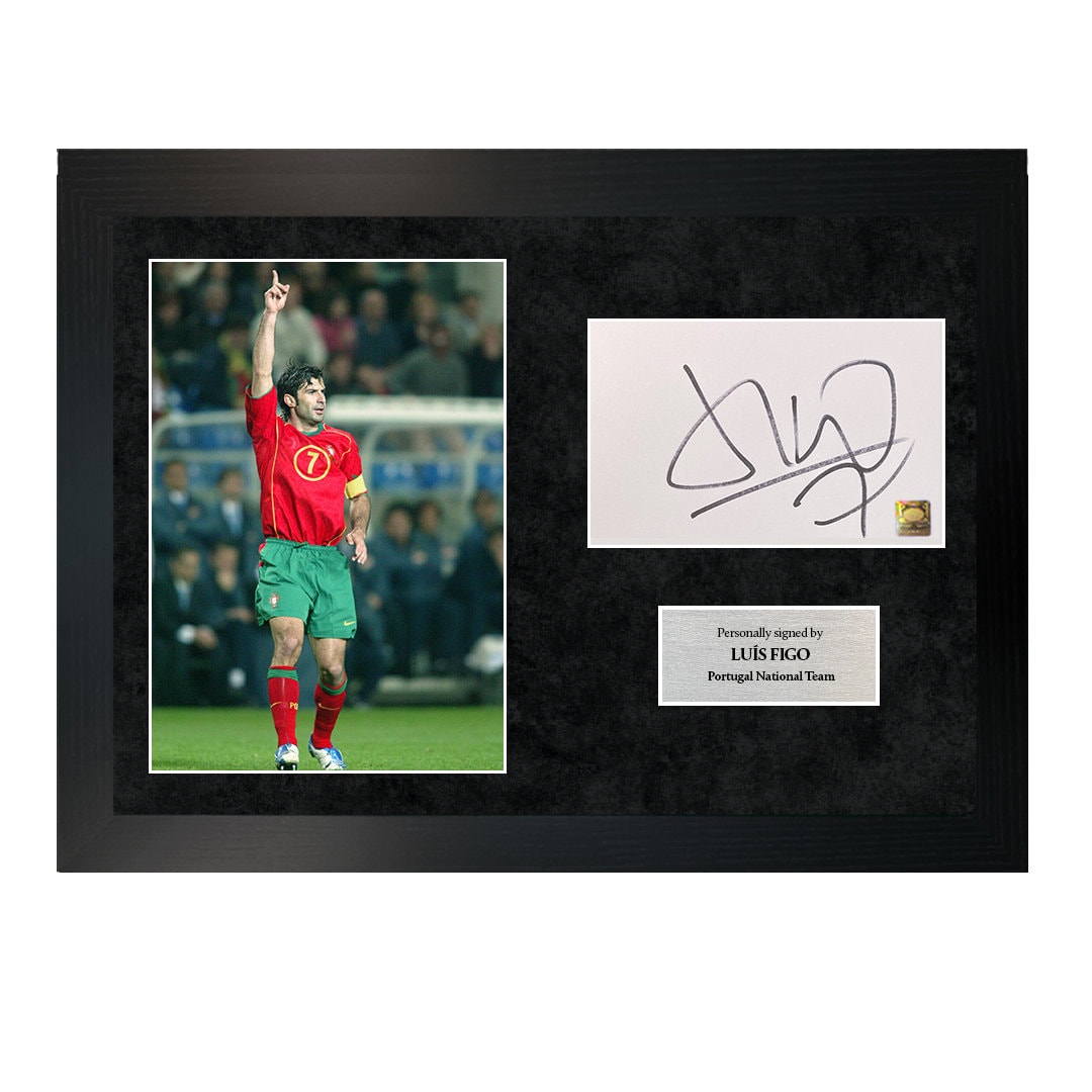Luís Figo | A4 Hand-signed Photo Frame W/ COA - Etsy