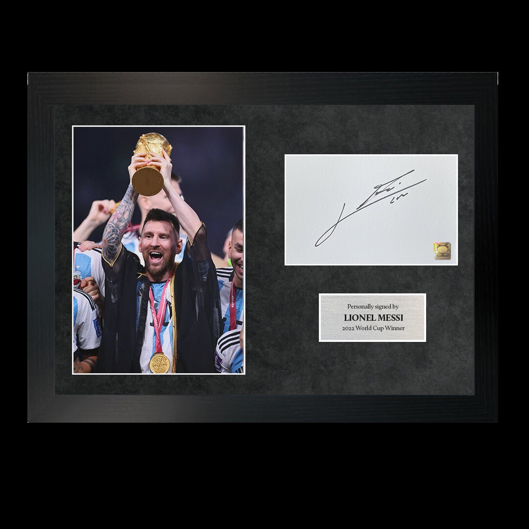 Lionel Messi A4 Hand-signed Photo Frame W/ COA - Etsy