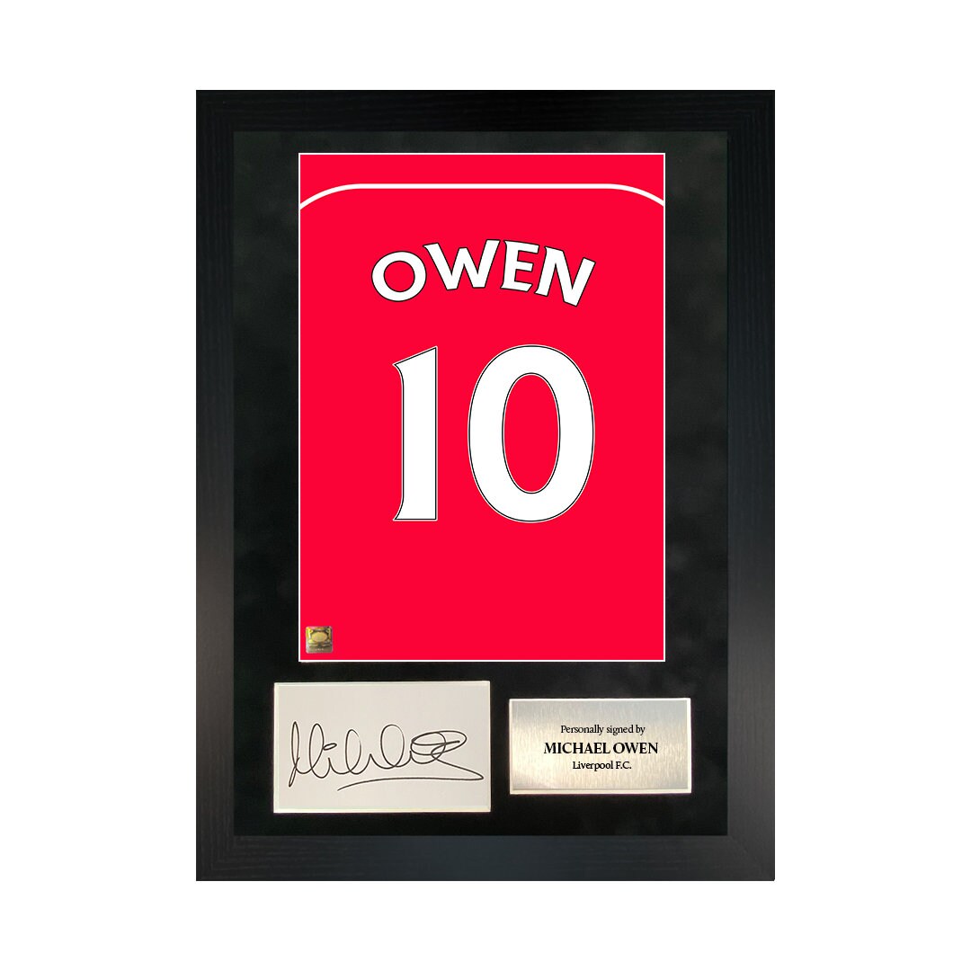 Michael Owen | Hand-signed Shirt Back Poster Frame W/ COA - Etsy