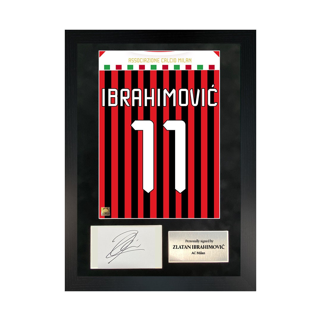 Zlatan Ibrahimovic | Hand-signed Shirt Back Poster Frame W/ COA - Etsy