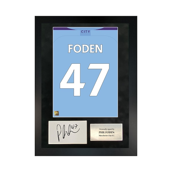 Phil Foden Hand-signed Shirt Back Poster Frame W/ COA | Etsy