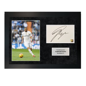 Karim Benzema | A4 Hand-signed Photo Frame W/ COA - Etsy