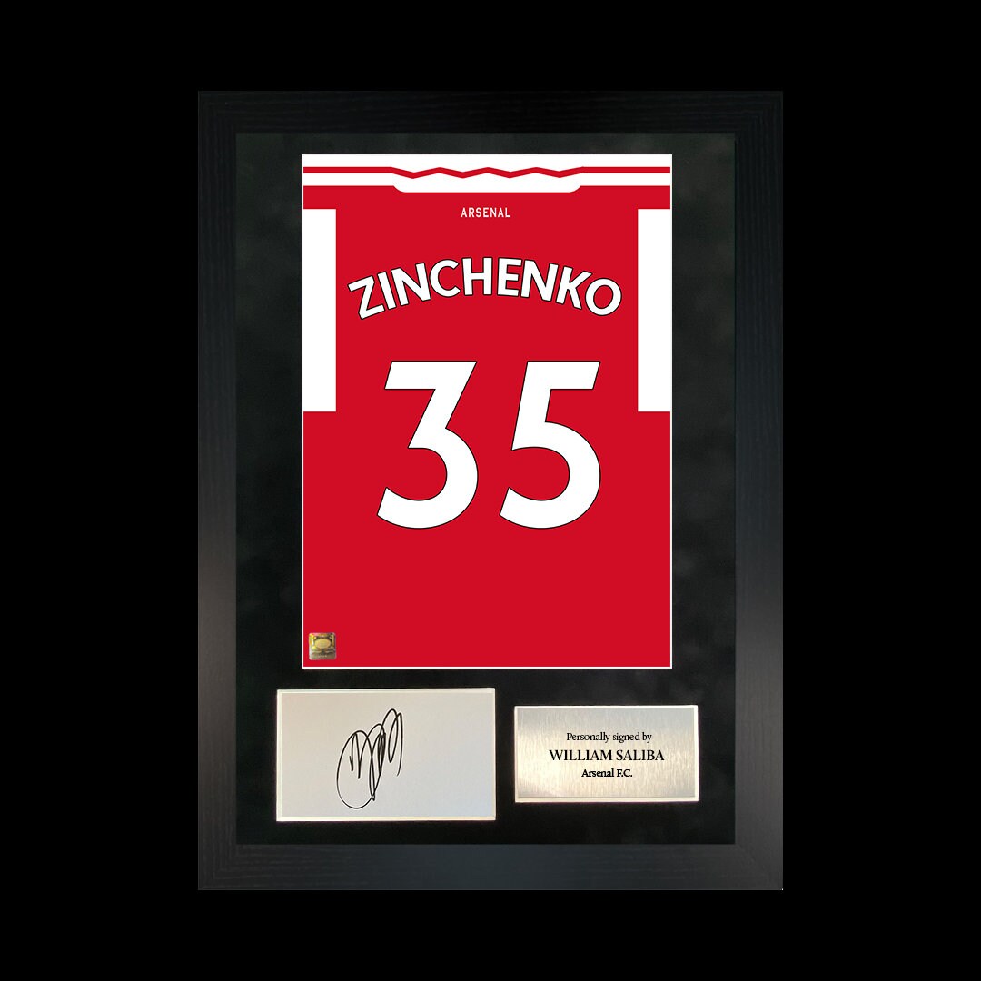 Oleksandr Zinchenko 22/23 | Hand-signed Shirt Back Poster Frame W/ COA ...