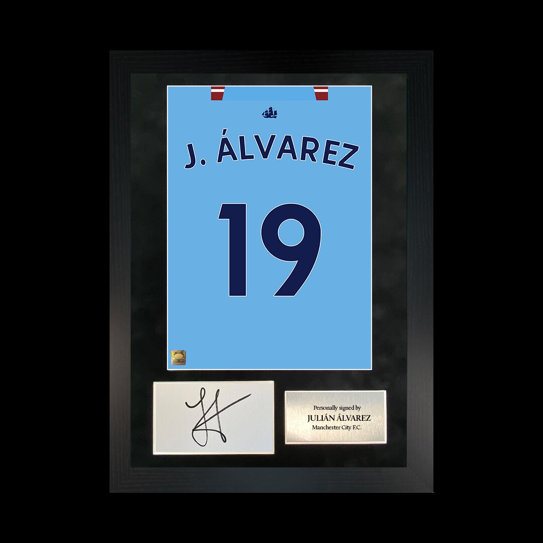 Julián Álvarez 22/23 | Hand-signed Shirt Back Poster Frame W/ COA - Etsy