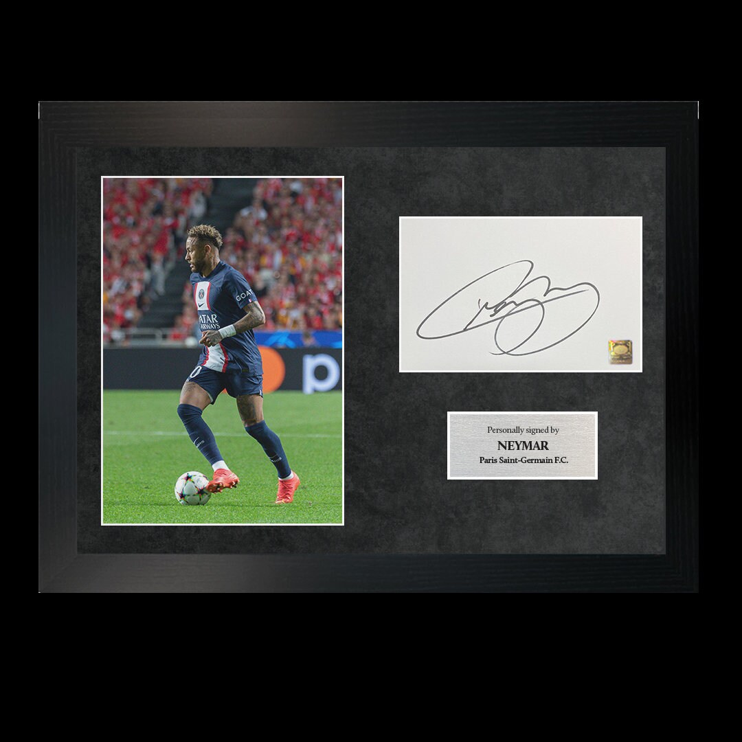 Neymar | A4 Hand-signed Photo Frame W/ COA - Etsy