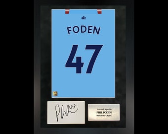 Phil Foden Hand-signed Shirt Back Poster Frame W/ COA - Etsy
