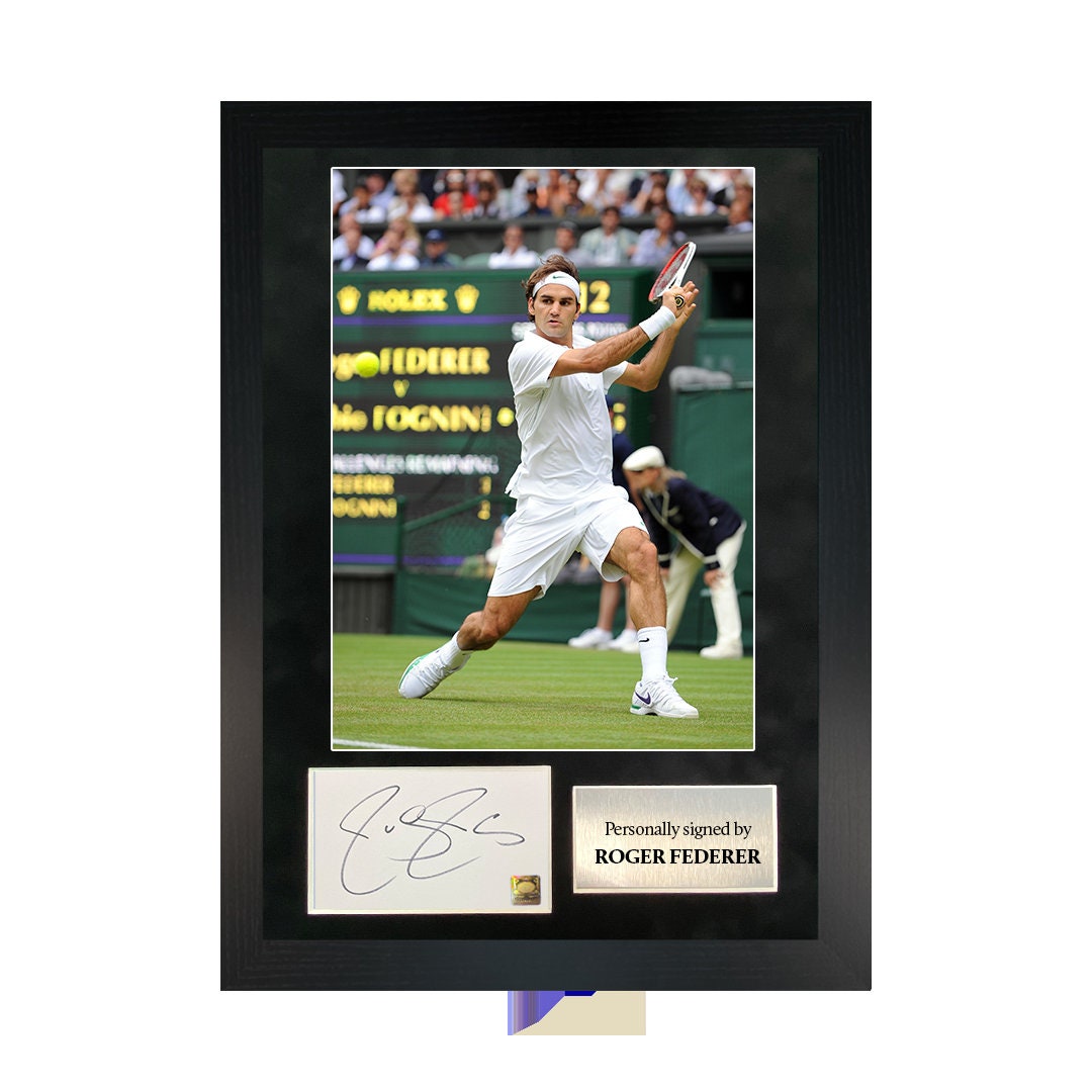 Roger Federer | A3 Hand-signed Photo Frame W/ COA - Etsy