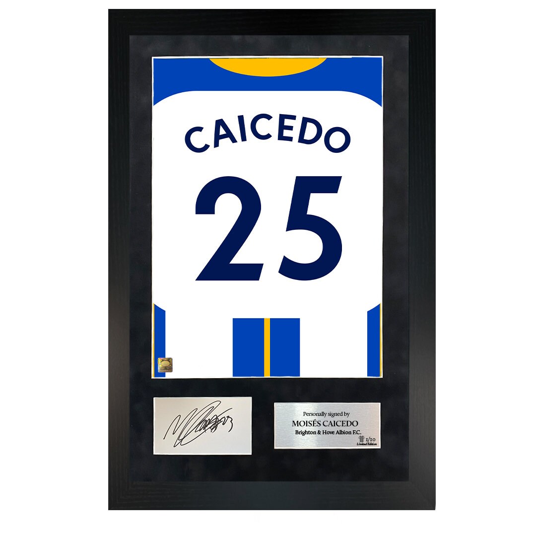Moisés Caicedo | Hand-signed Shirt Back Poster Frame W/ COA - Etsy