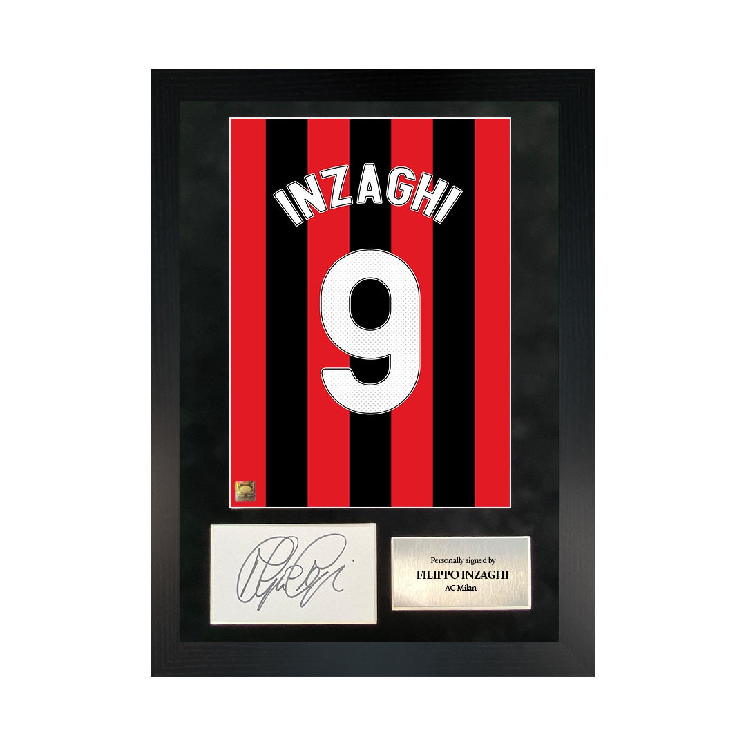 Paolo Inzaghi Hand-signed Shirt Back Poster Frame W/ COA - Etsy