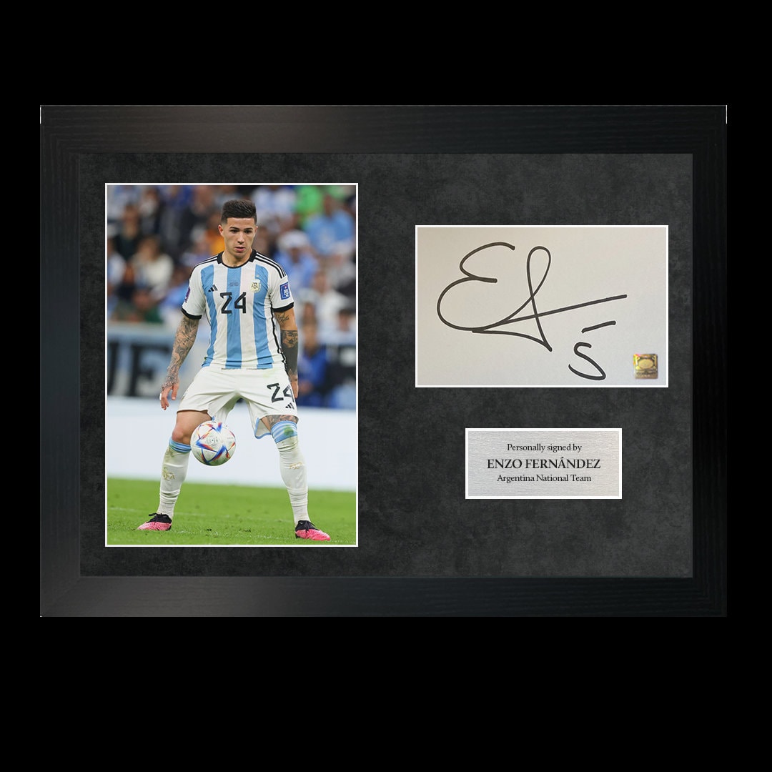 Enzo Fernández | A4 Hand-signed Photo Frame W/ COA - Etsy