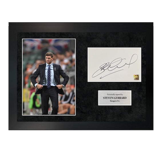 Steven Gerrard A4 Hand-signed Photo Frame W/ COA - Etsy