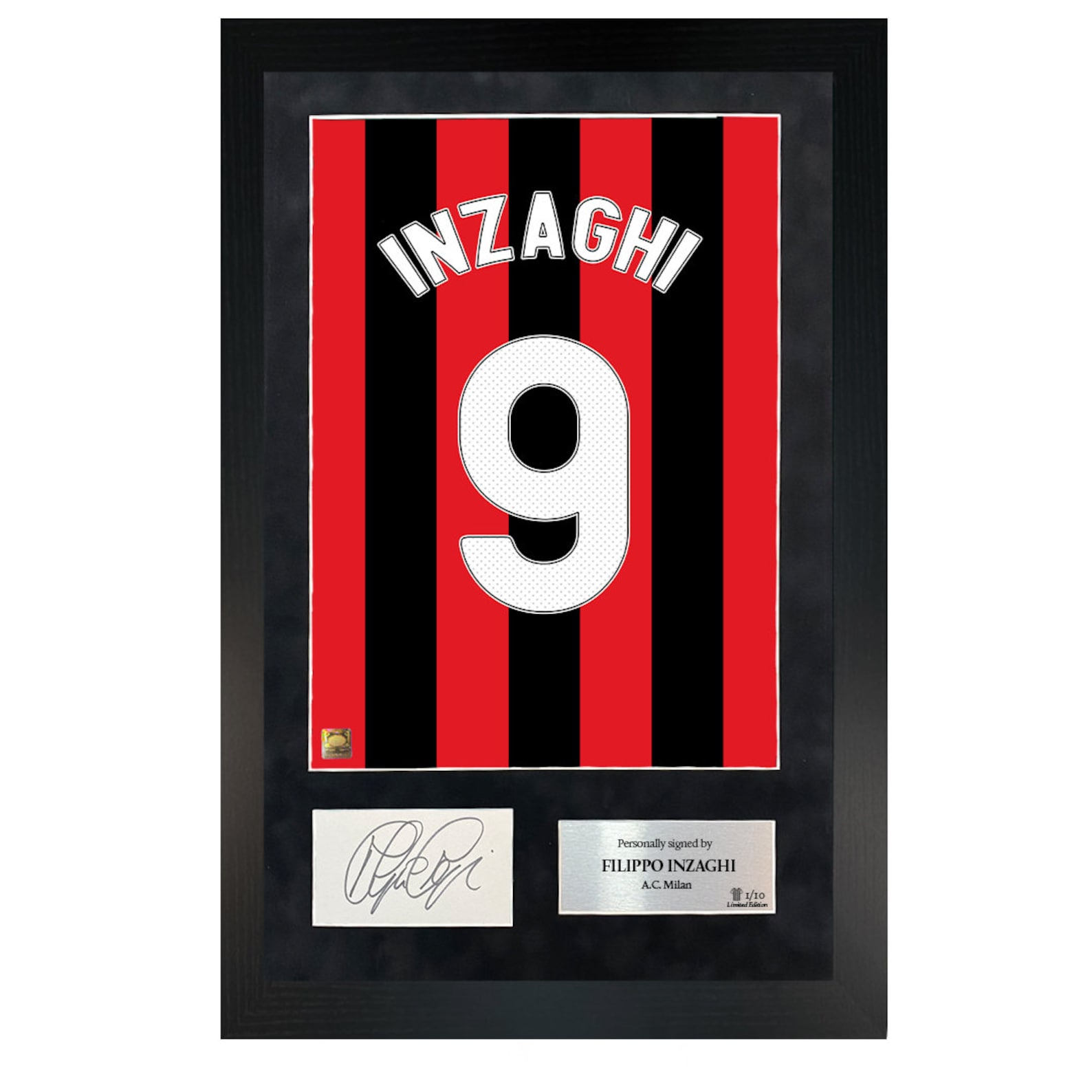 Paolo Inzaghi | Hand-signed Shirt Back Poster Frame W/ COA - Etsy