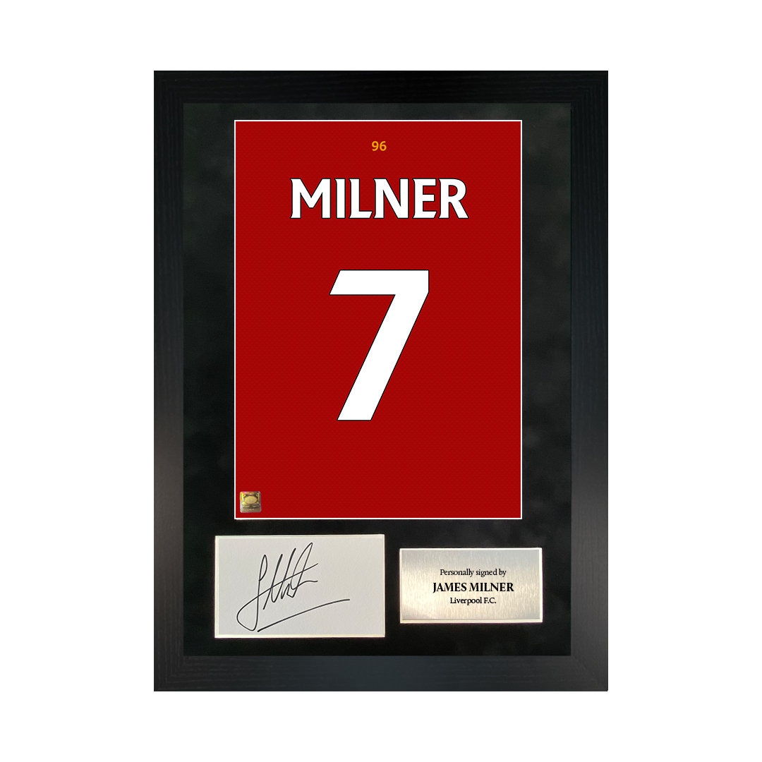 James Milner | Hand-signed Shirt Back Poster Frame W/ COA - Etsy