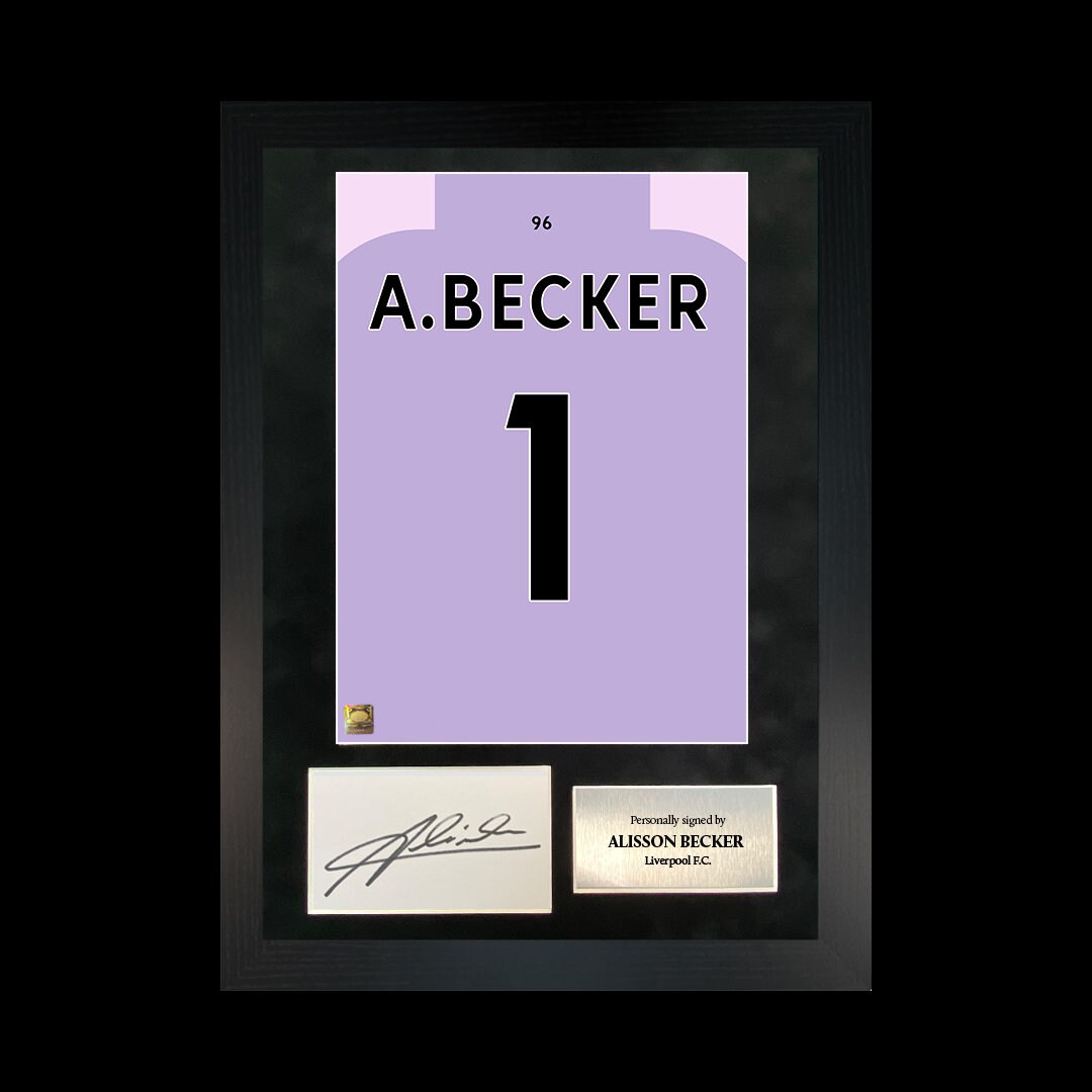 Alisson Becker | Hand-signed Shirt Back Poster Frame W/ COA - Etsy