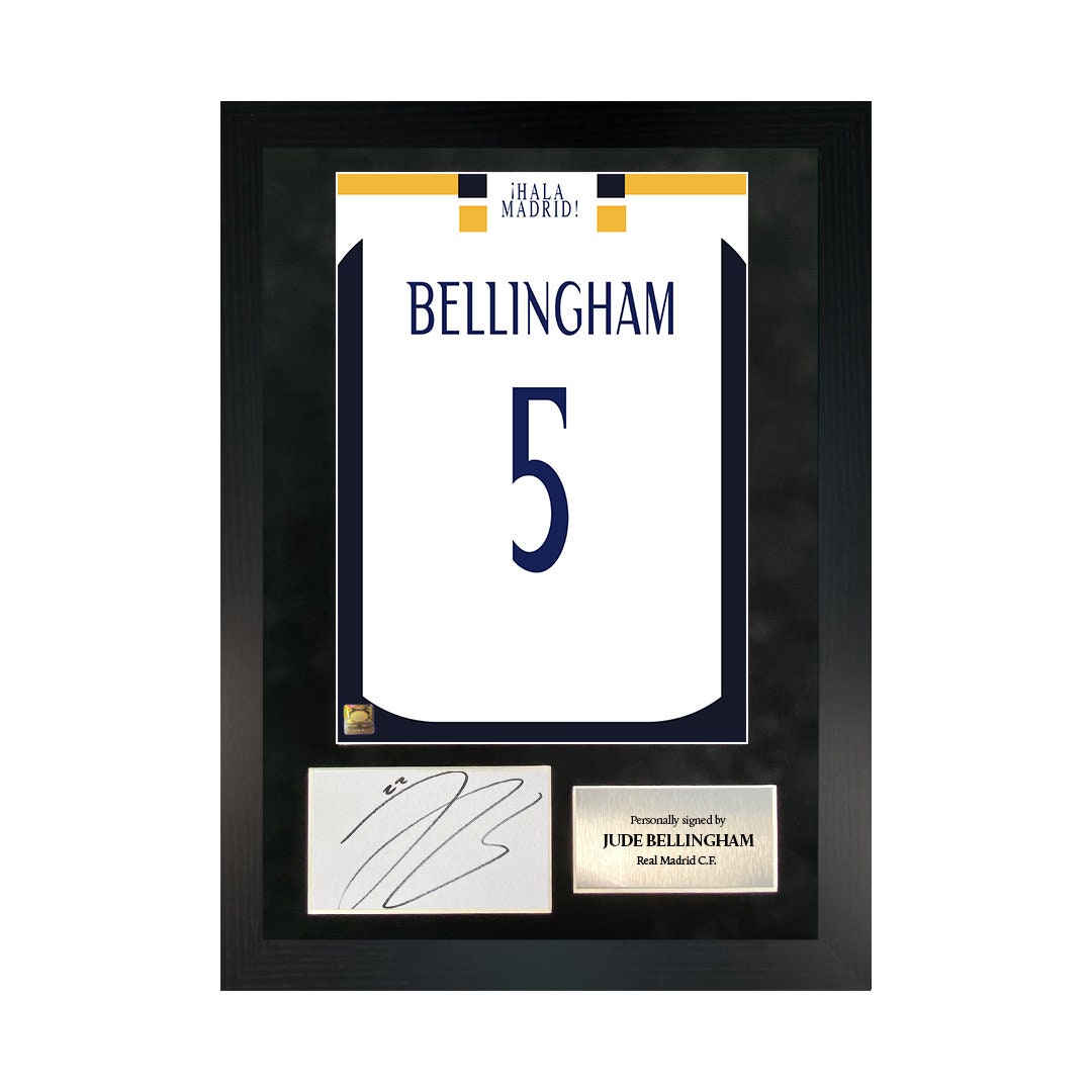 Jude Bellingham | Hand-signed 23/24 Shirt Back Poster Frame W/ COA ...