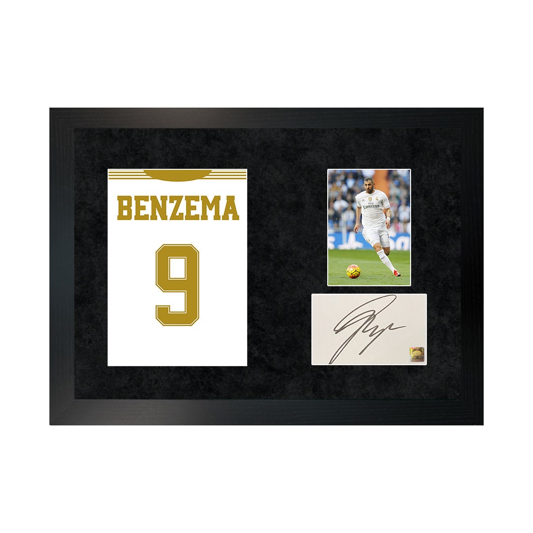 Karim Benzema | A3 Hand-signed Photo & Poster Frame W/ COA - Etsy