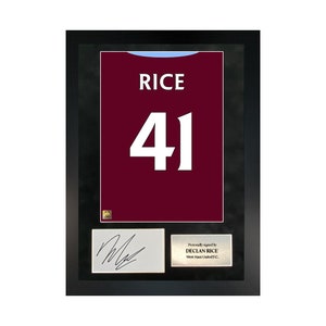 Declan Rice | Hand-signed Shirt Back Poster Frame W/ COA - Etsy