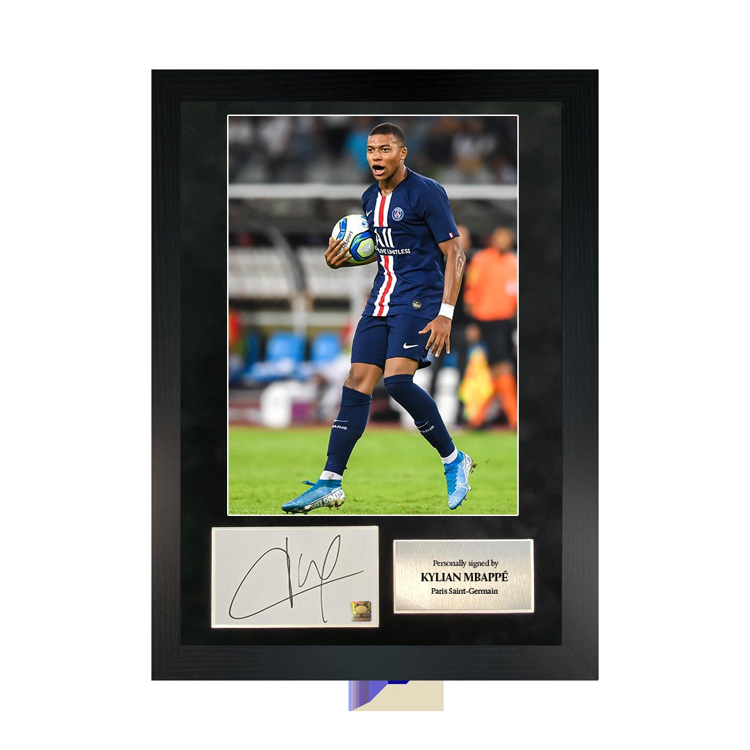 Kylian Mbappe | A3 Hand-signed Photo Frame W/ COA - Etsy Australia