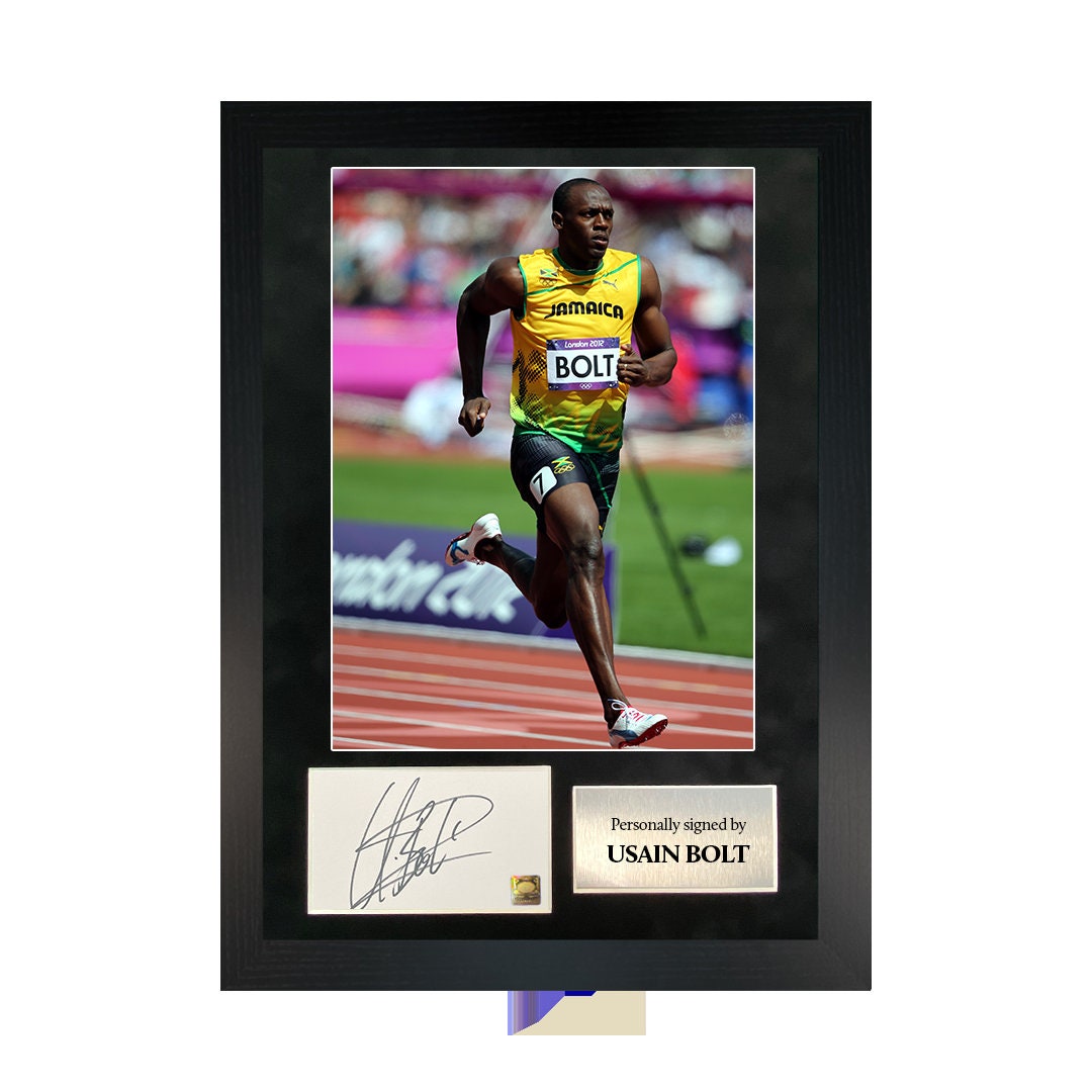 Usain Bolt | A3 Hand-signed Photo Frame W/ COA - Etsy