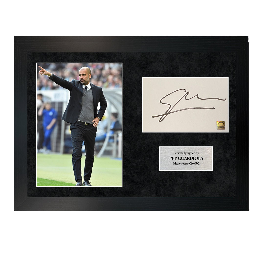 Pep Guardiola | A4 Hand-signed Photo Frame W/ COA - Etsy