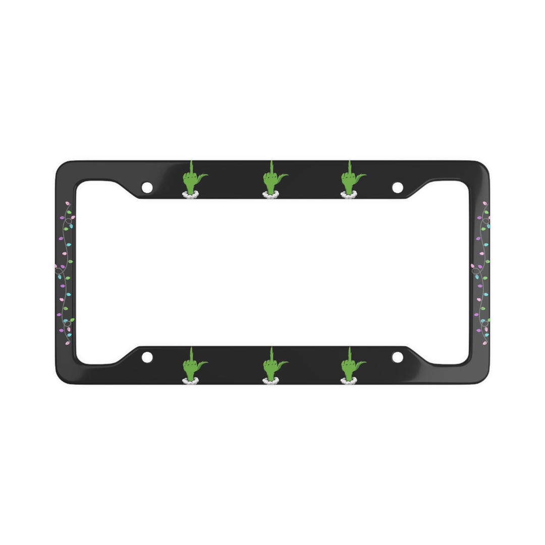 Green Middle Finger, Lights, Christmas, Funny, License Plate Frame - Etsy