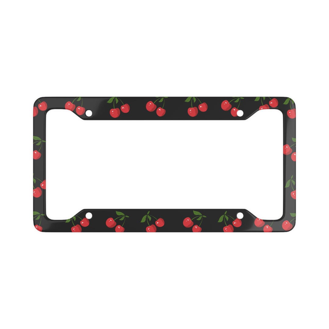 Cherry, Cherries, Fruit License Plate Frame, Red Cherries License Plate ...